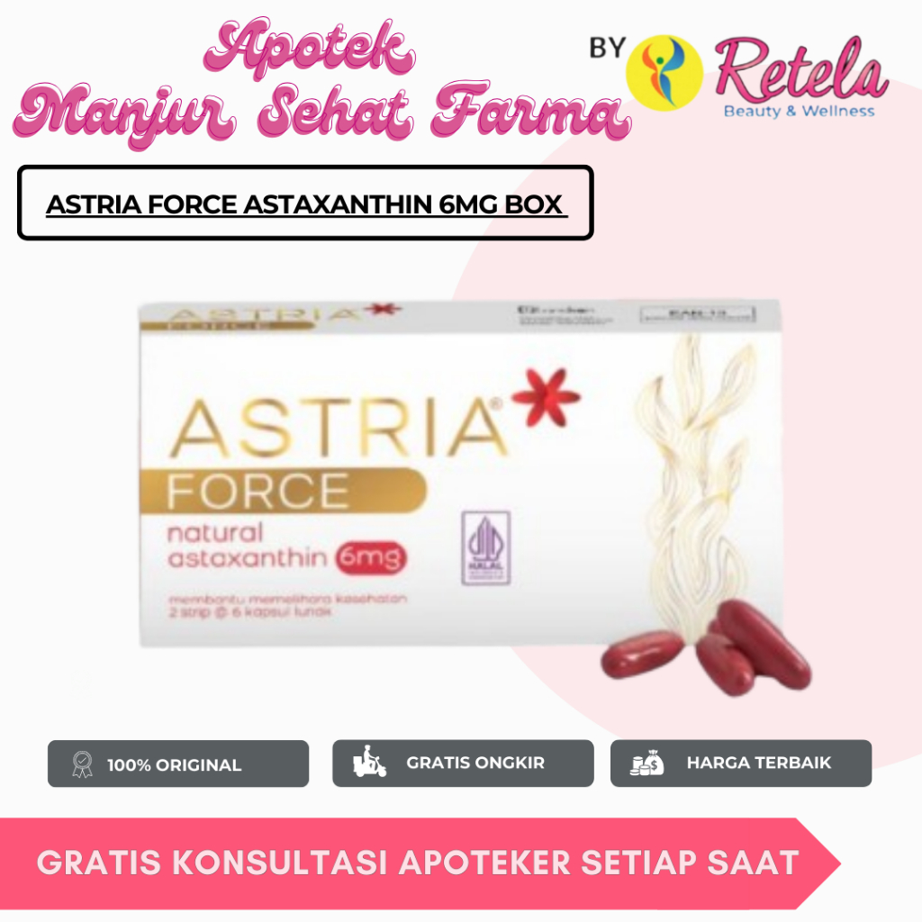 Jual ASTRIA FORCE ASTAXANTHIN 6MG | Shopee Indonesia