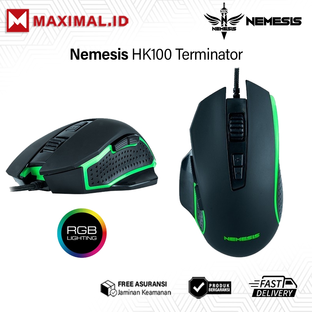Jual Mouse Gaming NYK Nemesis HK100 Terminator GAMING MOUSE | Shopee ...