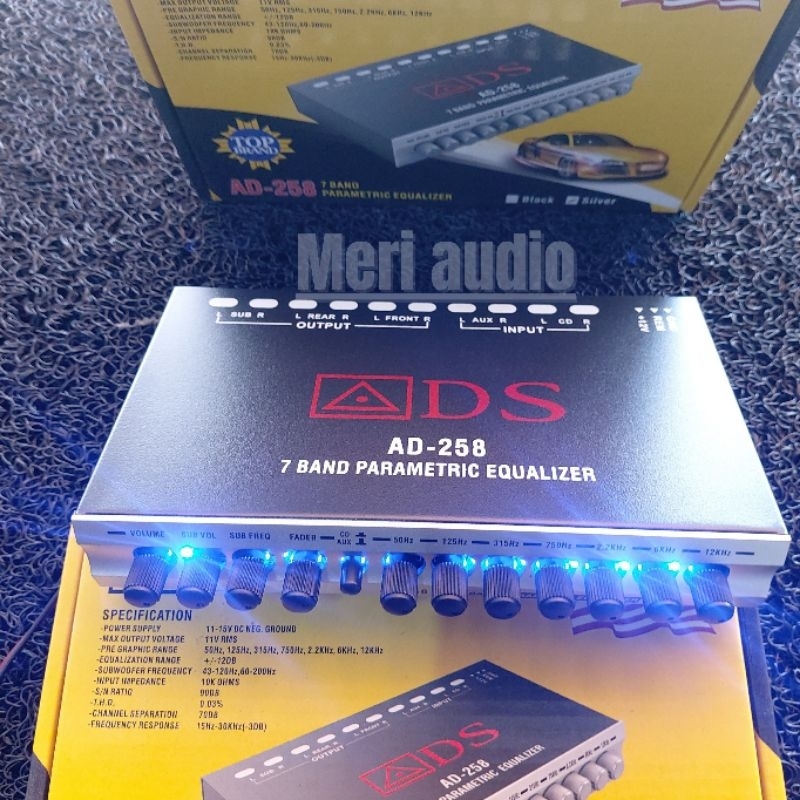 Jual Pream Parametrik ADS AD 258 Pream ADS 7Band Parametrik Equalizer ...