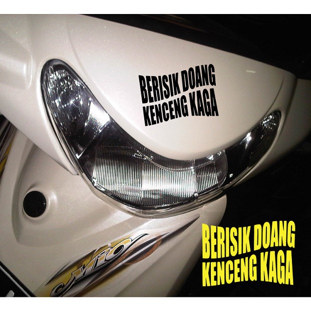 Jual Stiker Motor Unik Lucu Cutting Sticker Berisik Doang Kenceng Kagak ...