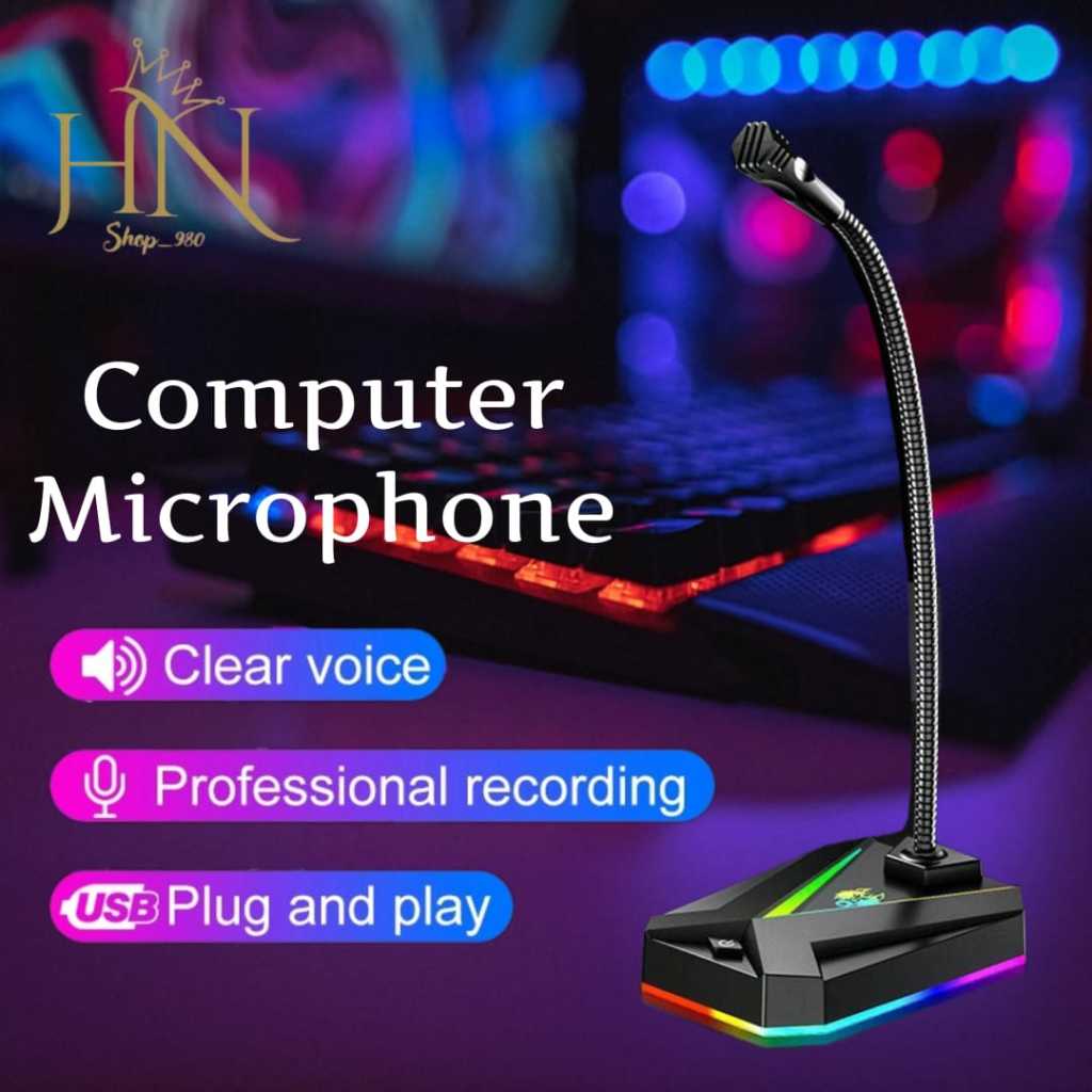 Jual Microphone Plug & Play Professional with RGB LED Light Desktop ...