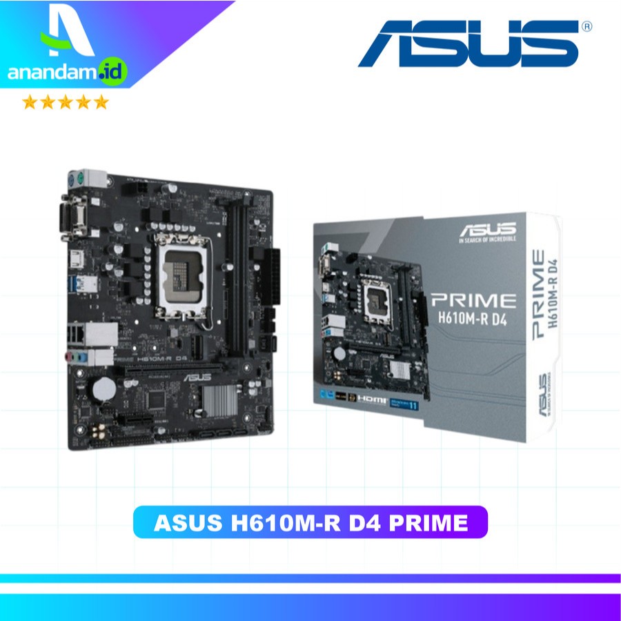 Jual ASUS PRIME H610M-R D4 | MOTHERBOARD INTEL H610 LGA1700 DDR4 mATX | Shopee Indonesia