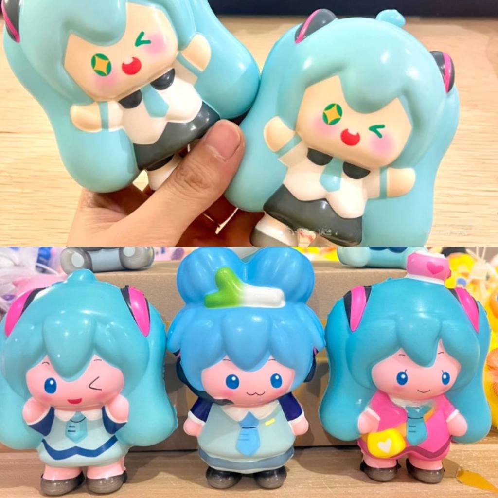 Jual Squishy Hatsune Miku Blue Vocaloid Anime Squishy Toy Cartoon Slow ...