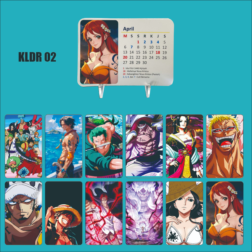 Jual pajangan kalender Meja - Kalender Meja tema anime dengan stand ...