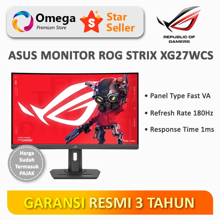 Jual Asus ROG Strix XG27WCS 27" 180Hz Gaming Monitor | Shopee Indonesia