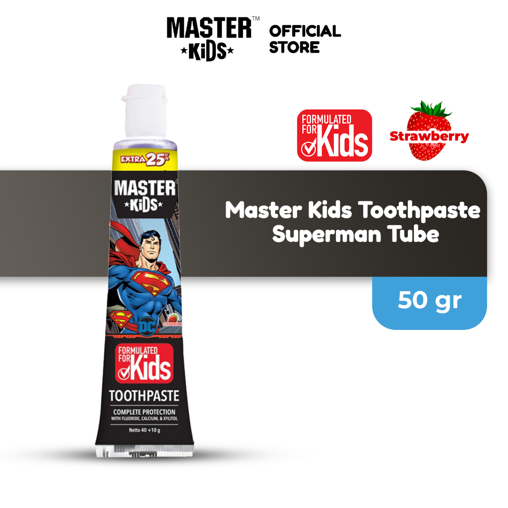 Jual Master Kids Toothpaste Superman Tube 50gr | Shopee Indonesia