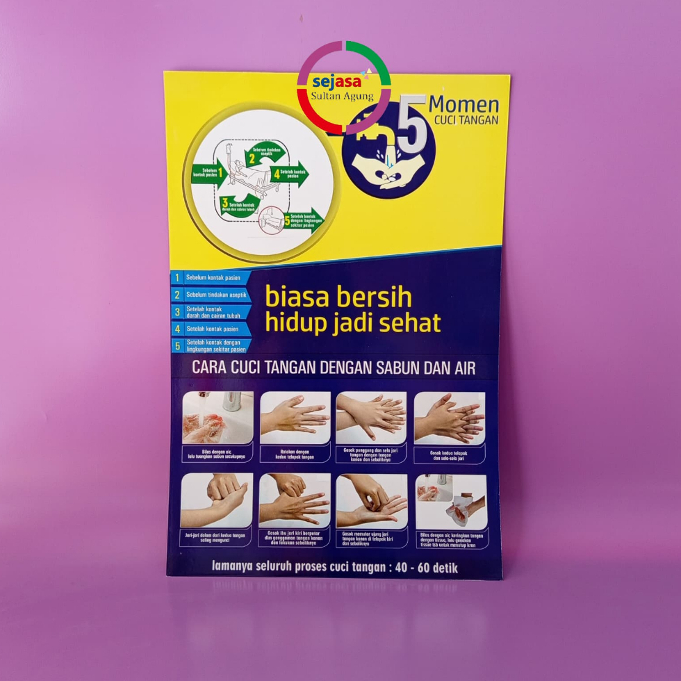 Jual Poster 5 Momen Cuci Tangan Versi Nakes | Khusus Tenaga Kesehatan ...