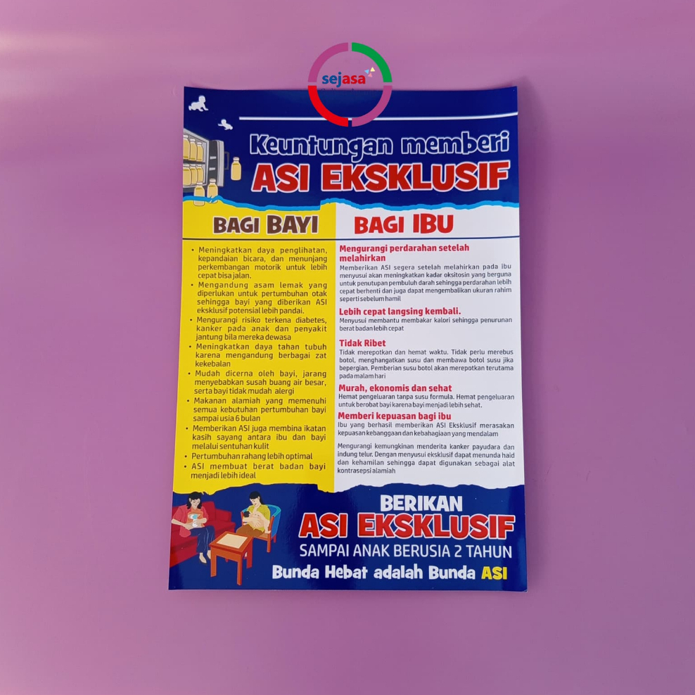 Jual Poster Keuntungan Memberi ASI | Poster ASI Eksklusif | Laminasi ...