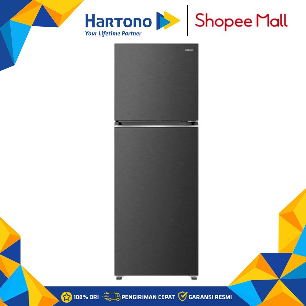 Jual AQUA Refrigerator Kulkas 2 Pintu Turbo Cooling 225 Liter - AQR-DTM285CBP(DS) | Shopee Indonesia