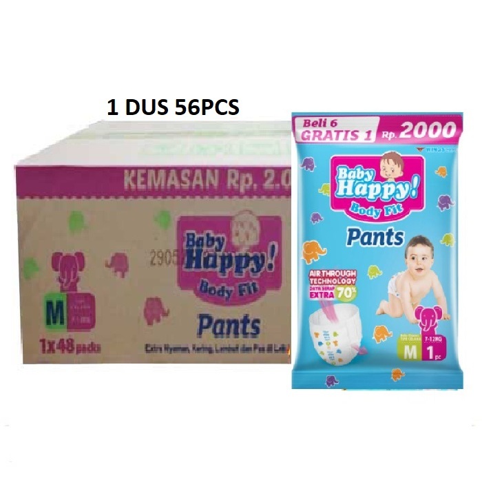 Jual Baby Happy Pants M1 Renceng 1 Dus isi 48+8 (56 Sachet) | Shopee ...