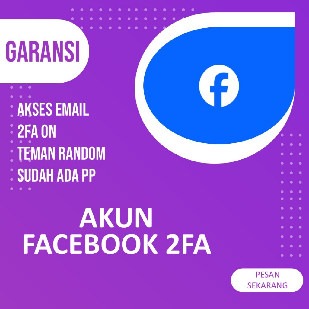Jual AKUN FACEBOOK 2FA AKSES EMAIL | AKUN FB | AKUN FACEBOOK EMAIL BISA DIAKSES BERGARANSI ...