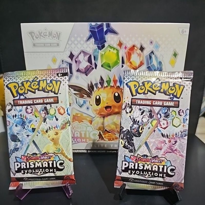 Jual prismatic evolution booster pack ex etb inggris original pokemon kartu tcg | Shopee Indonesia