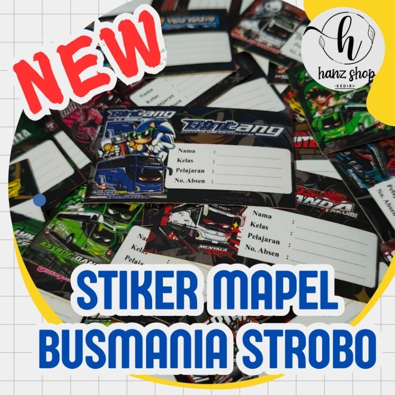 Jual 40 PCS STIKER NAMA BUKU BUS MANIA STR0BO M*TA / STIKER NAMA BUKU ...