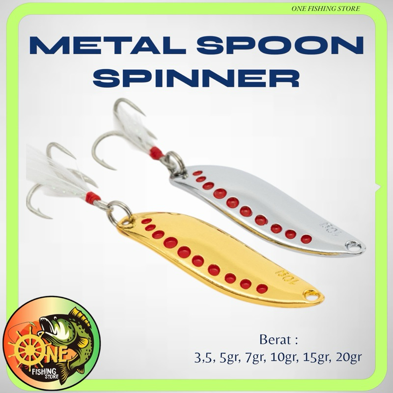 Jual Metal Spoon Spinner Lure Micro Jig Umpan pancing Jigging ...