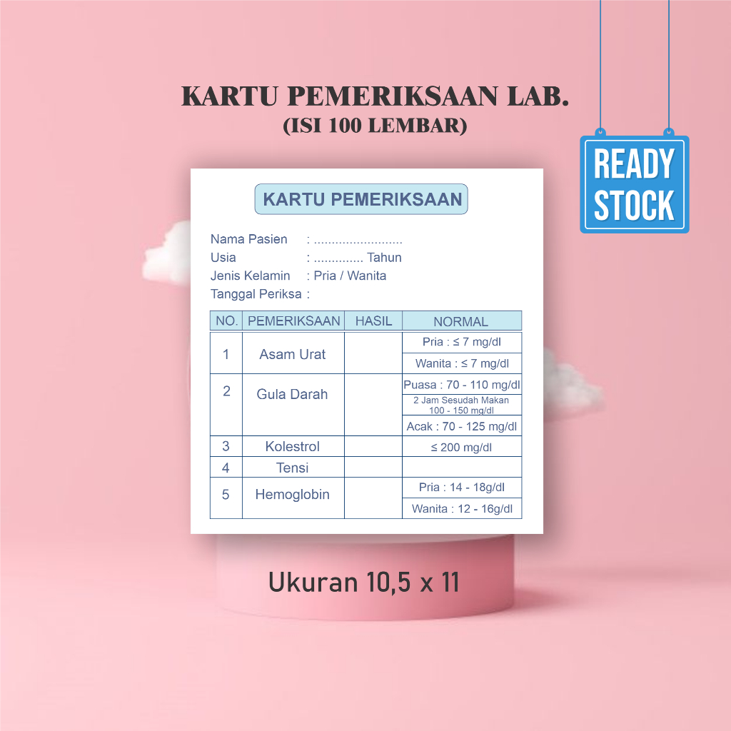 Jual Kartu Pemeriksaan Lab , Kartu Kontrol , Kartu Laboratorium - Kartu ... Jual Kartu Pemeriksaan Lab , Kartu Kontrol , Kartu Laboratorium - Kartu ...