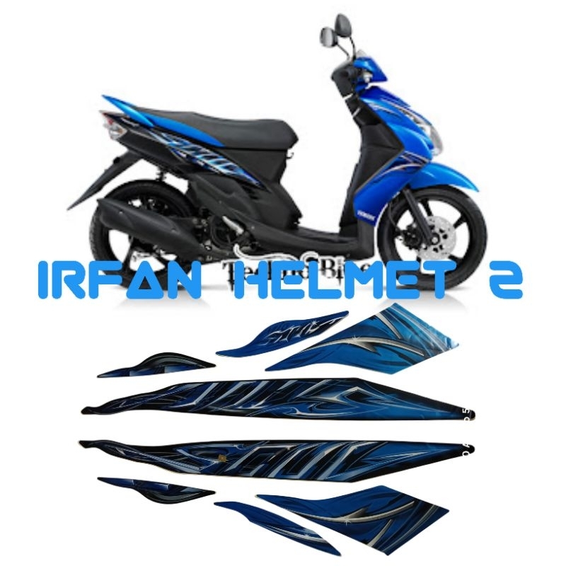 Jual STIKER MOTOR YAMAHA MIO SOUL TAHUN 2011 BIRU LIS MOTOR STANDAR ...