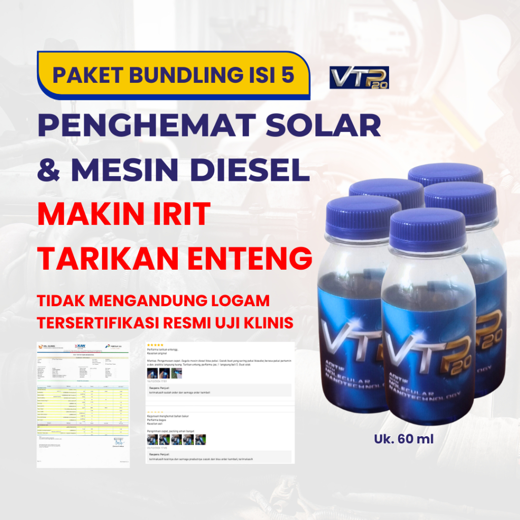 Jual PROMO PAKET HEMAT VTP20 Aditif solar untuk Penghemat dan pembersih ...