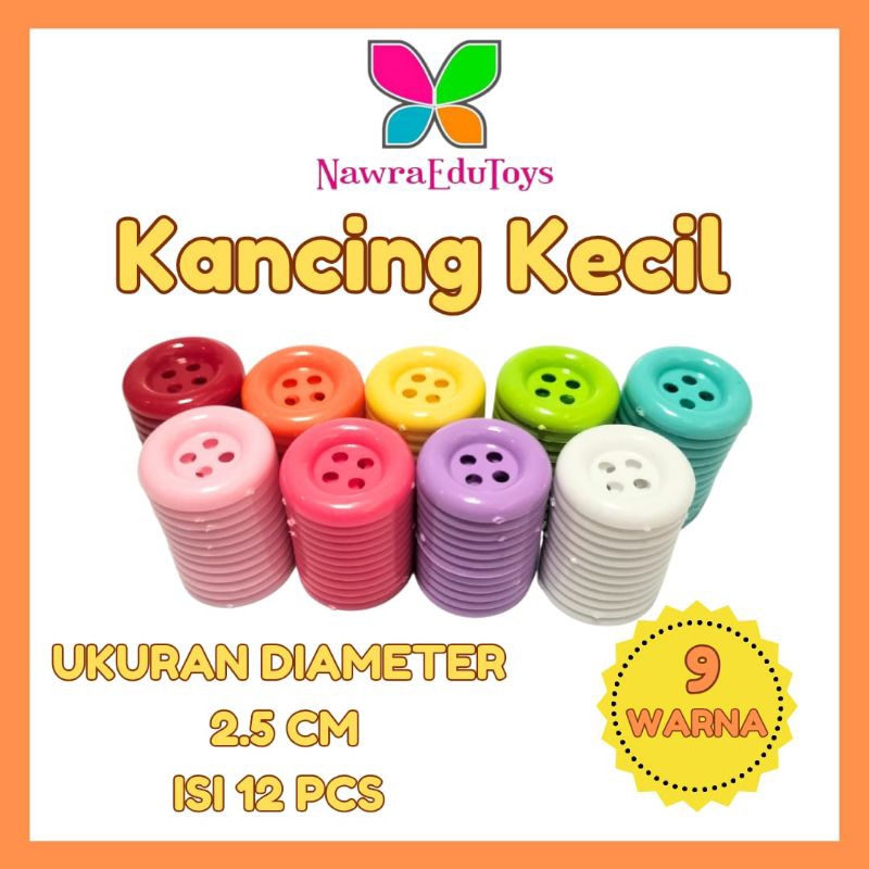 Jual KANCING 2.5 CM Warna-Warni ( harga untuk 12 pcs ) | Shopee Indonesia