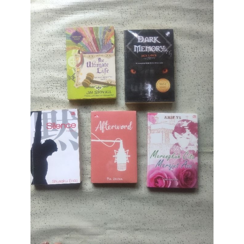 Jual Buku Novel; DARK MEMORY, AFTERWORD, SILENCE, ULTIMATE LIFE ...