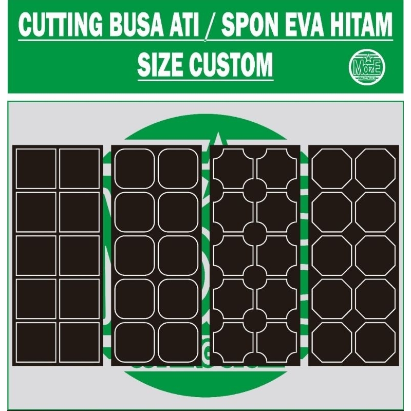 Jual Eva Foam Hitam Size 20x20mm Busa Ati Karet Kotak 2x2cm Custom ...