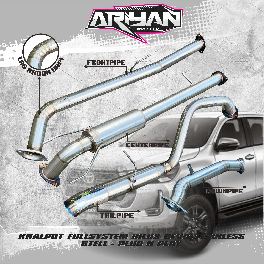 Jual Knalpot Mobil Full System Hilux Revo 2GD Innova Reborn ...