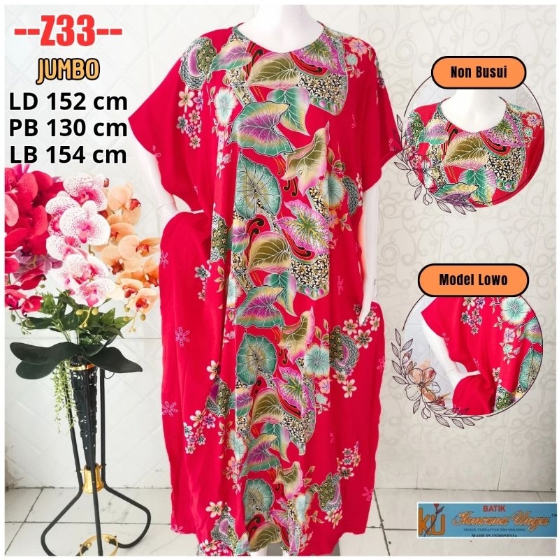 Jual Daster Longdress Batik Jumbo / Daster Kencana Ungu Label Biru KUB ...