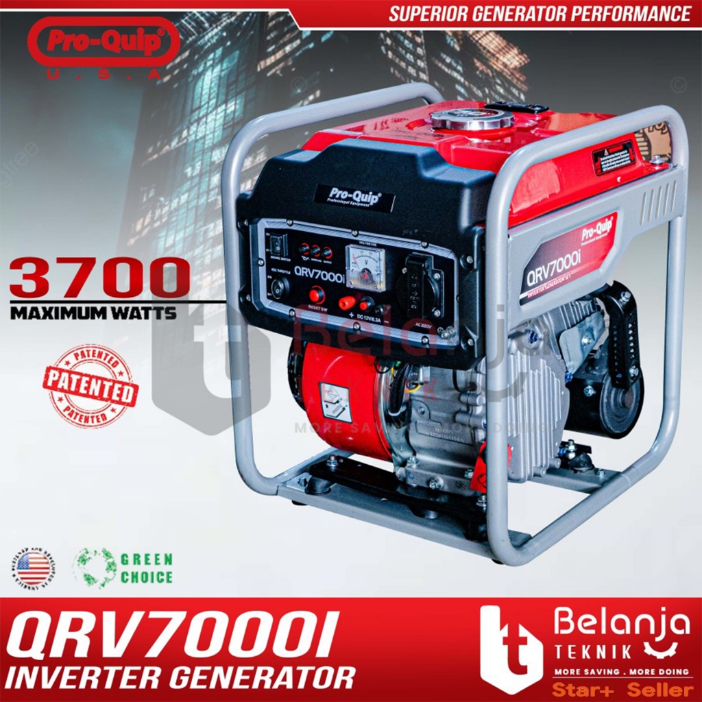 Jual Genset Inverter Proquip QRV7000i Generator Set Bensin Recoil 3700 ...