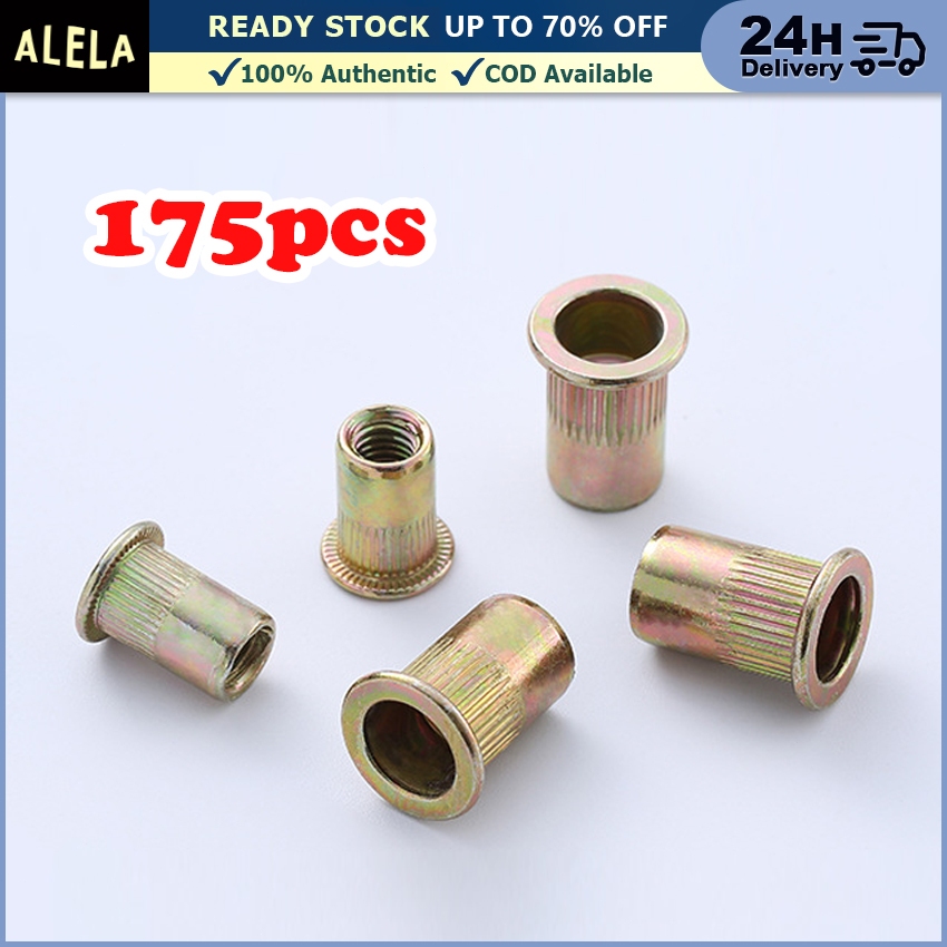 Jual 175 Pcs Mur Rivet Nut Rivnut Tanam Nutsert Kuning Bahan Karbon ...
