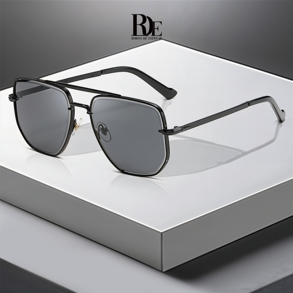 Jual Robins Kacamata Hitam Aviator Sunglasses Model Terbaru Anti Sinar UV Bahan Metal Fashion ...