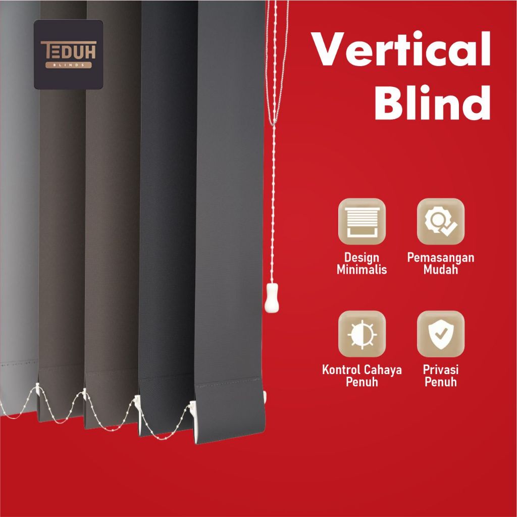 Jual Vertical Blind – Tirai Jendela Modern – Custom Ukuran & Warna | Shopee Indonesia
