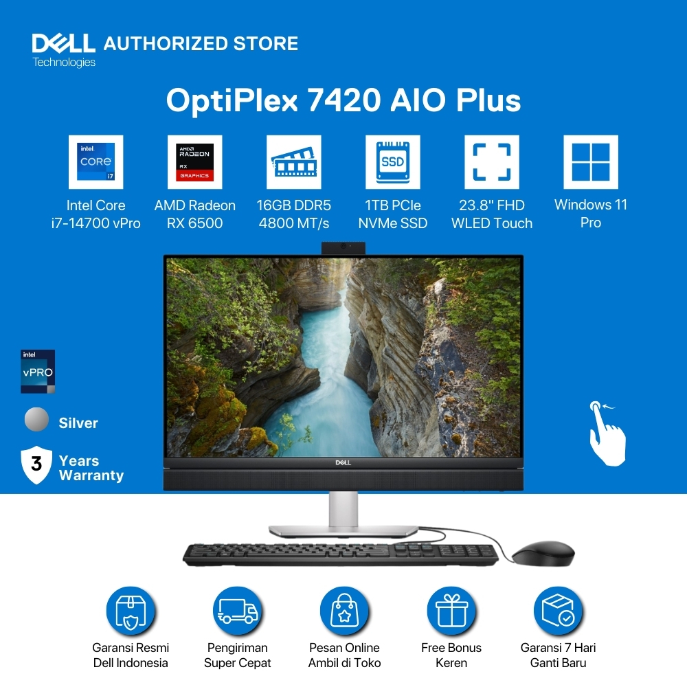 Jual Dell OptiPlex 7420 AIO Plus [Ci7-14700 vPro-16GB-1TB-RX6500-W11P ...