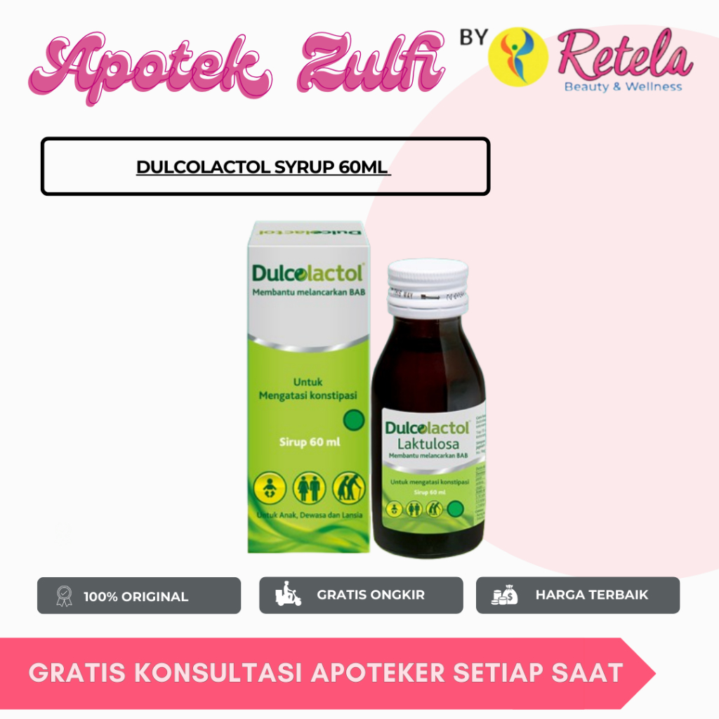 Jual DULCOLACTOL SYRUP 60ML / MENGOBATI KONSTIPASI / SUSAH BAB | Shopee Indonesia