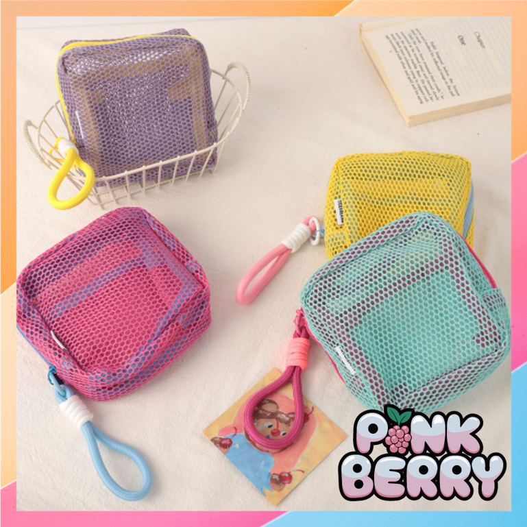 Jual Pink Berry D1002 Dompet Jaring Kosmetik Pouch Jaring Portable ...
