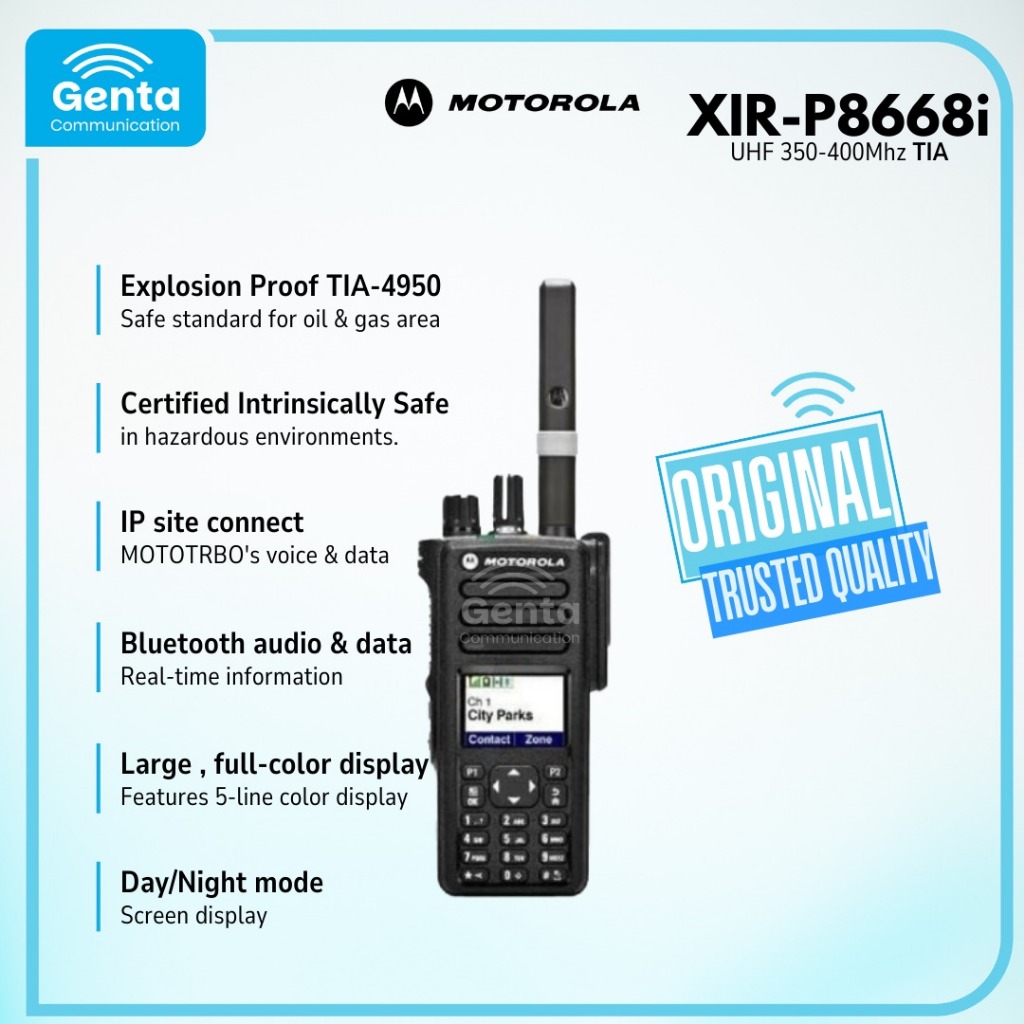 Jual HT MOTOROLA XIR-P8668i TIA / MOTOROLA XIR P8668i TIA UHF 350 ...