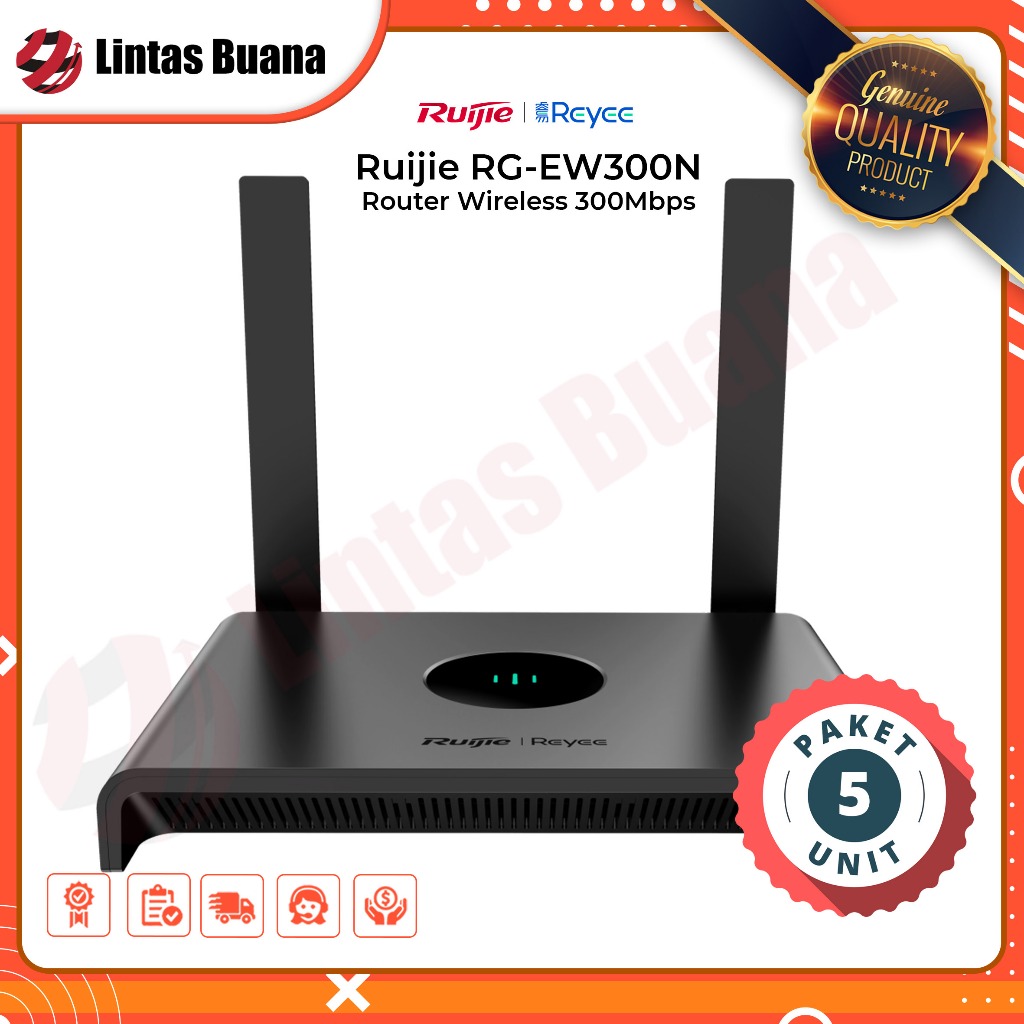 Jual Ruijie RG-EW300N Router Wireless 300Mbps PAKET 5 UNIT | Shopee ...