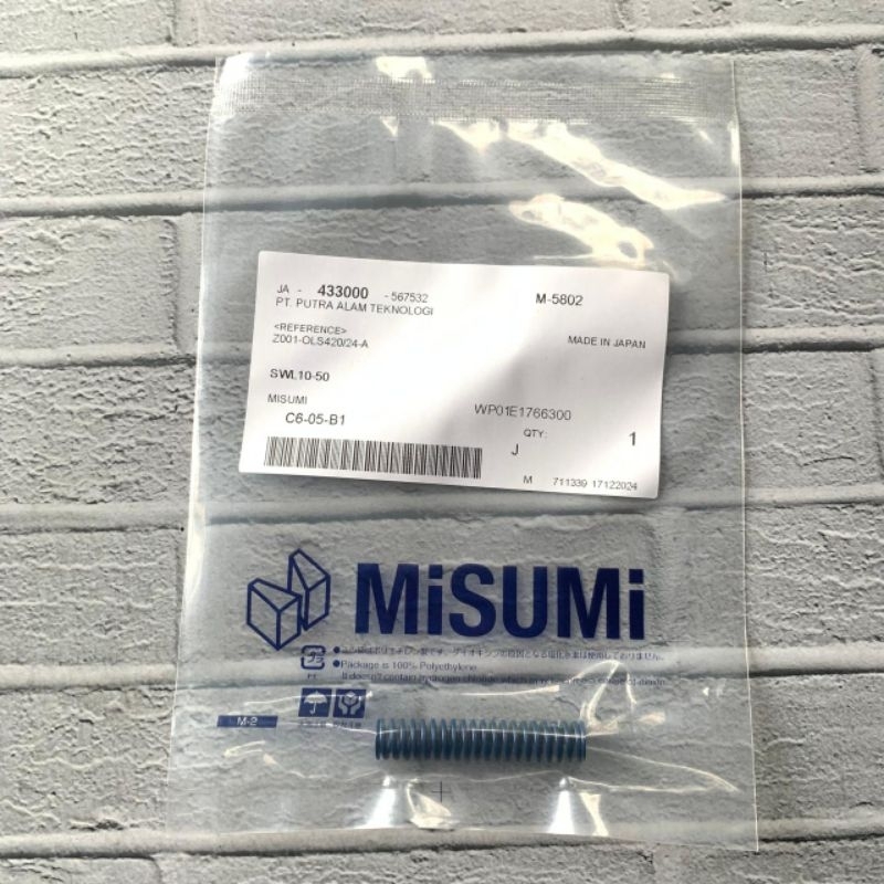 Jual per misumi biru tua SWL 10-50 / per valve biru tua od 10mm panjang ...