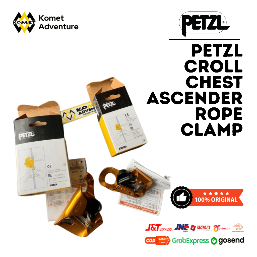 Jual PETZL Croll Chest ascender rope clamp | Shopee Indonesia