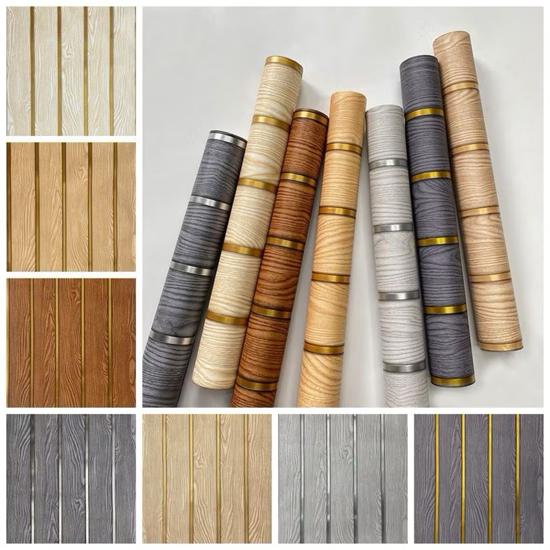 Jual WALLPAPER DINDING MOTIF PANEL GARIS GOLD 7-8 METER | WALLPAPER ...