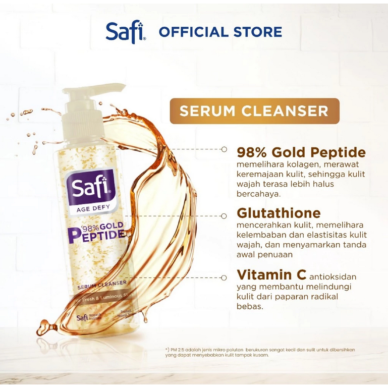 Jual SAFI AGE DEFY 98% Gold Peptide Serum Cleanser - Pembersih wajah ...