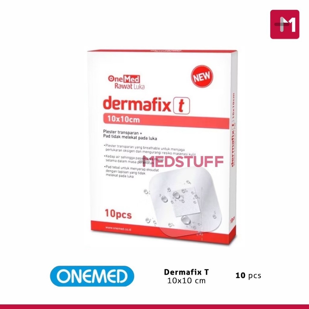 Jual Dermafix T 10x10cm isi 10s Plester Luka Transparan Anti Air ...