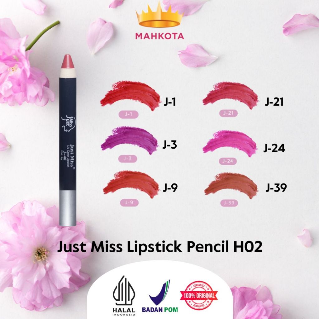Jual ☘️Mahkotacosmetik☘️ Just Miss Color Lipstick Pencil H-02 | Shopee ...