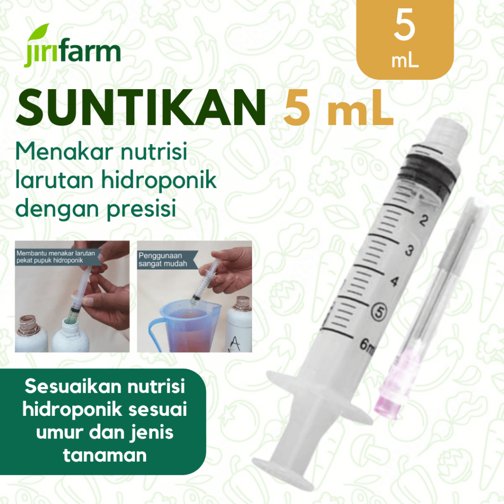 Jual JIRIFARM - Suntikan Spuit 5 ml cc Jarum untuk Suntik Takar Takaran ...
