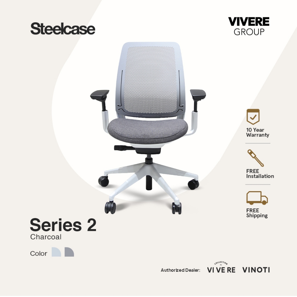 Jual STEELCASE Series 2 Chair Charcoal - Working Chair - Ergonomic ...