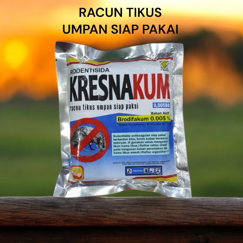 Jual Rodentisida Racun Tikus Umpan Siap Pakai Kresnakum 0,005 BB 100 g ...