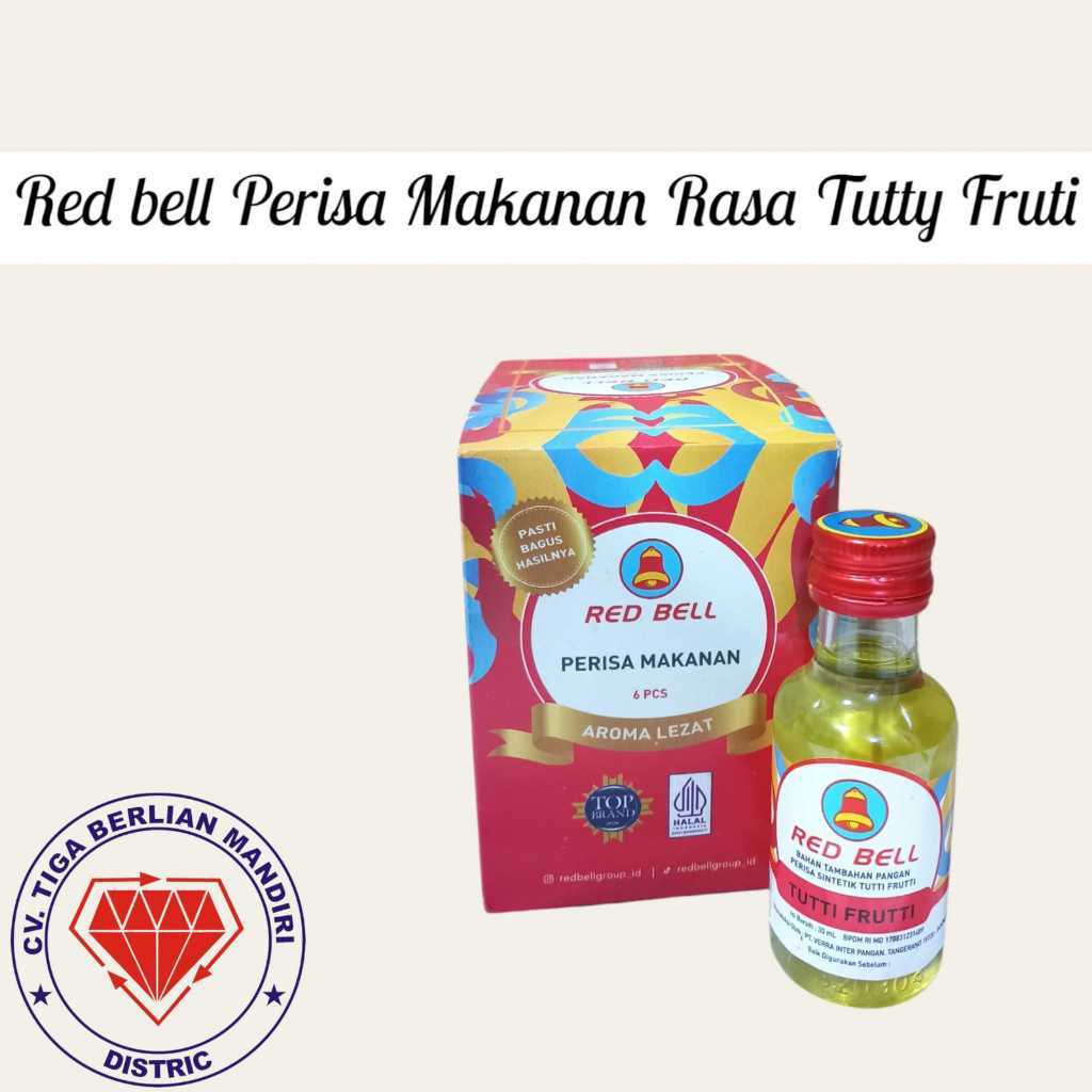 Jual Red Bell Perisa Makanan Rasa Tuitty Fruit/pisang ambon/leci ...
