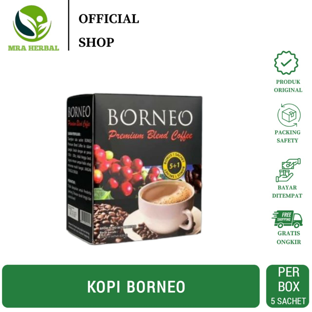 Jual Kopi Borneo | Kopi Herbal Alami | kopi Borneo Per Box isi 5 Sachet ...