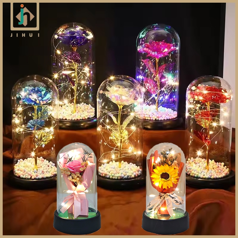 Jual JIHUI Lampu Led Mawar Gift Box Bunga Mawar Artificial Lampu Kamar ...