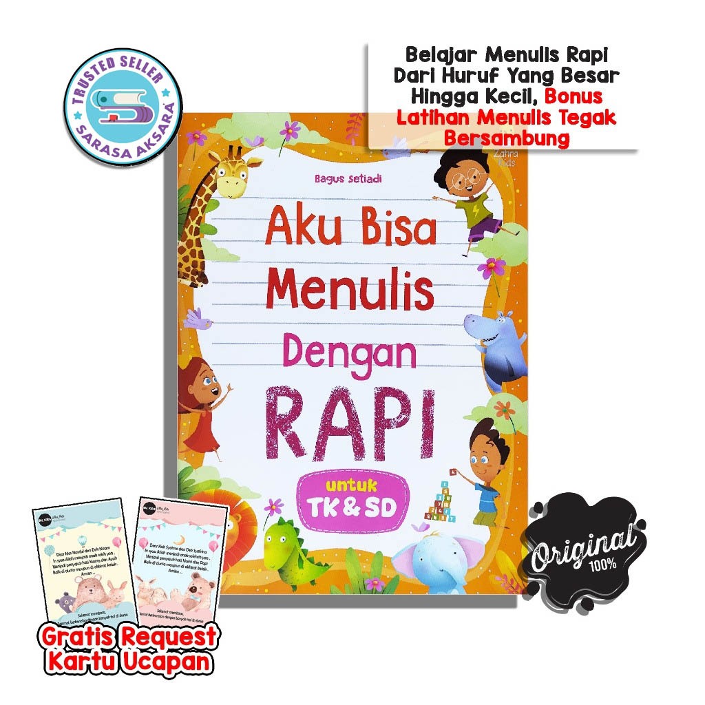 Jual Buku Menulis Rapi Latihan Menulis Tegak Bersambung Anak TK & PAUD ...