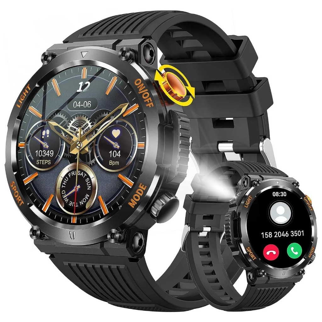 Jual Smartwatch Pria HT17 Military Smart Watch for Men with LED ...