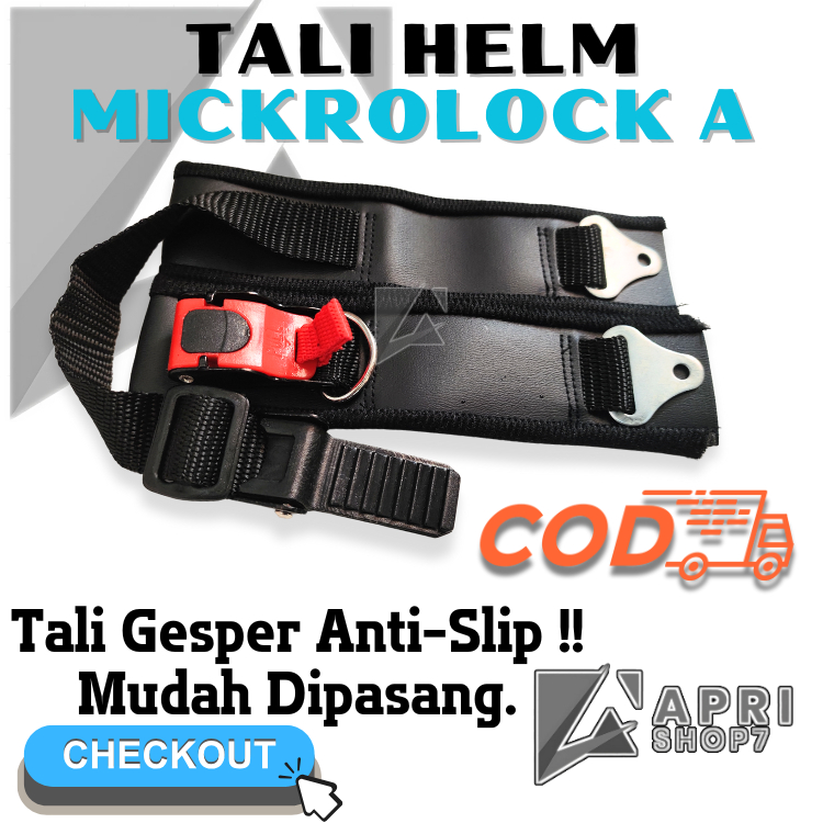 Jual Tali HELM microlock A / MICROLOCK A / tali helm gesper half face ...